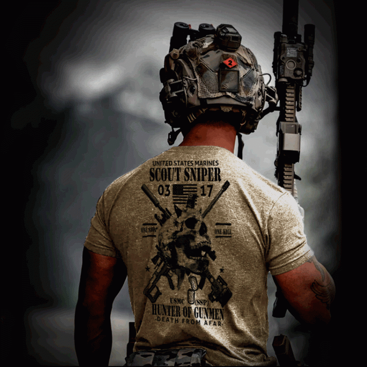 USMC scout sniper t shirt 0317